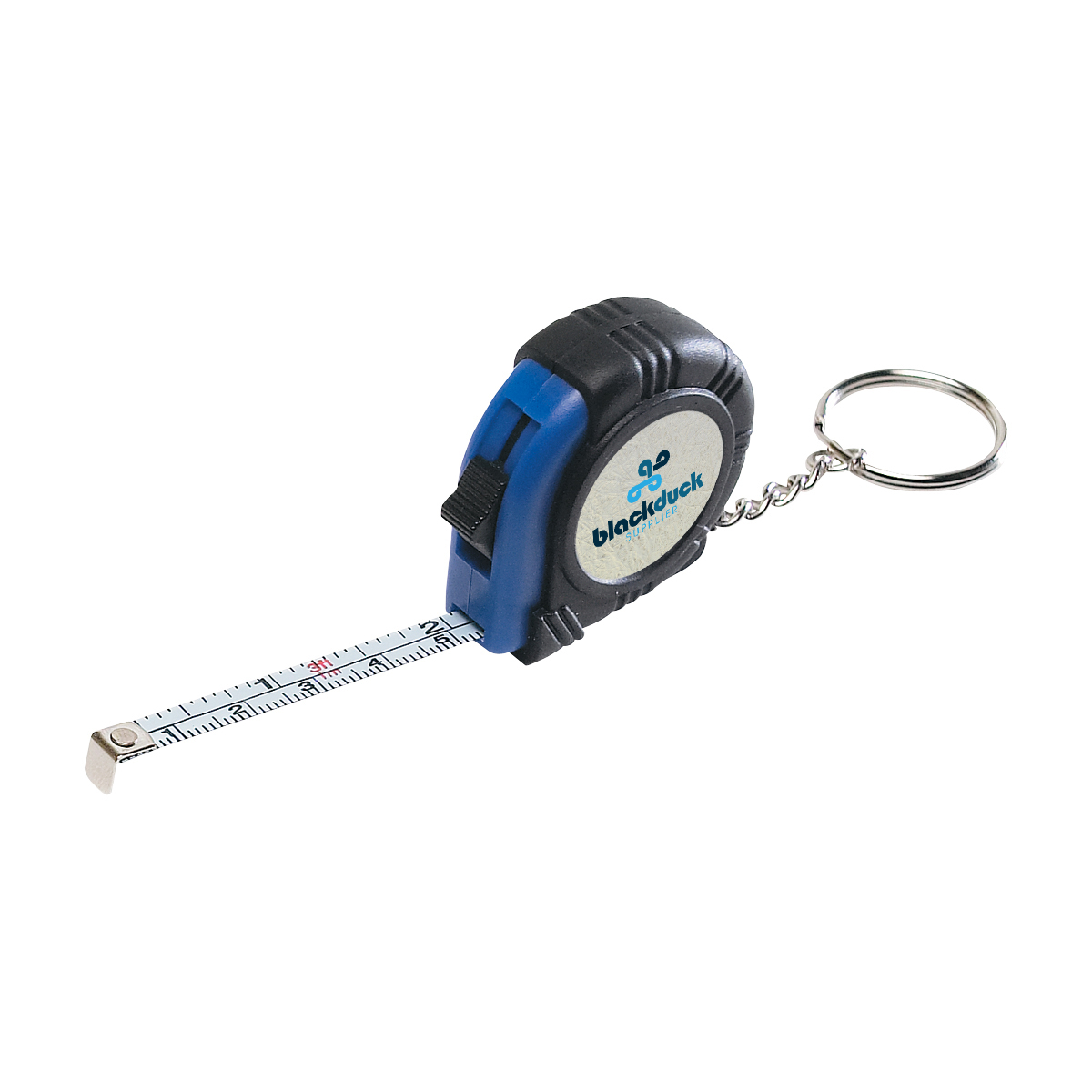Rubber Tape Measure Key Tag With Laminated Label – Branded Tool Sets